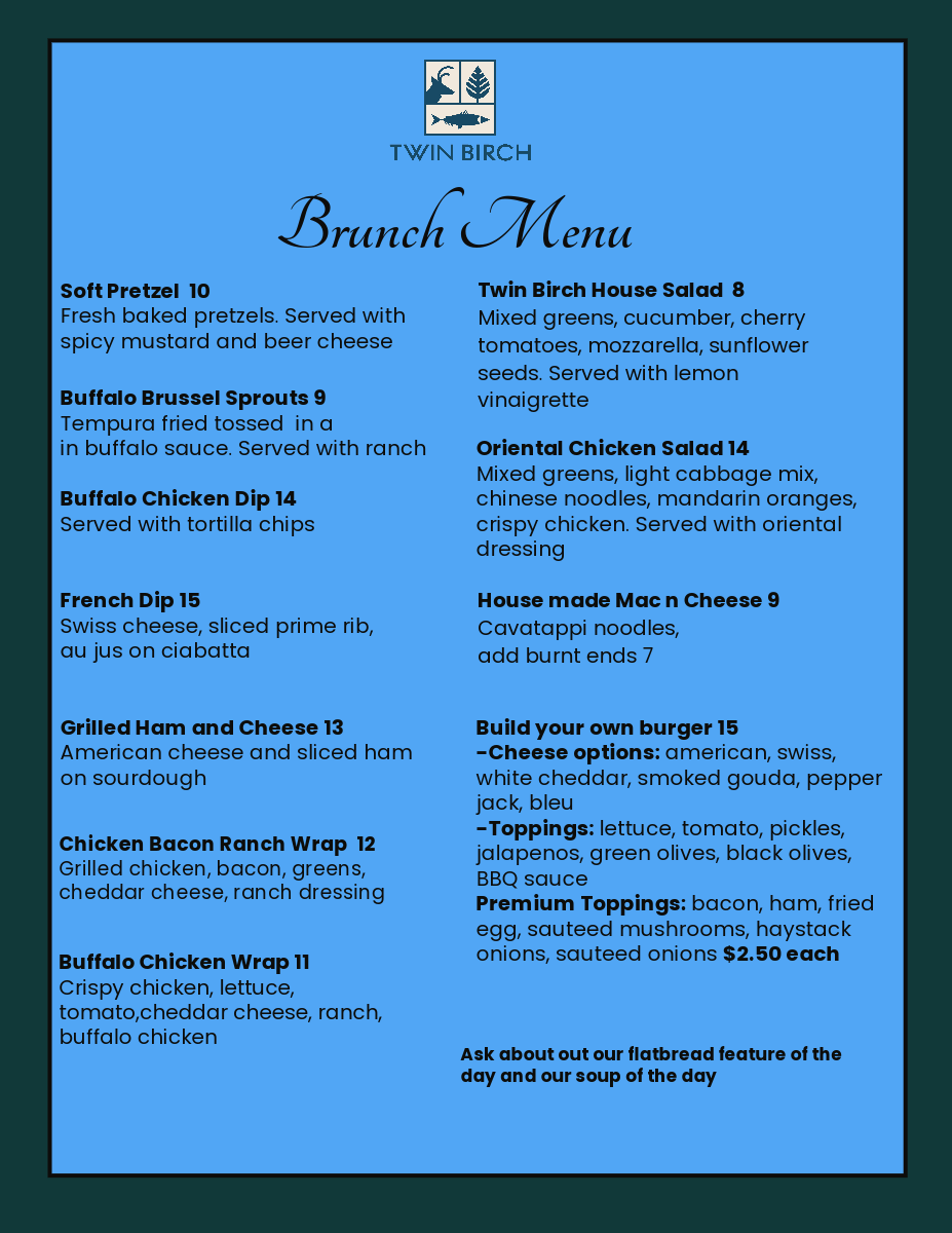 Restaurant - Twin Birch Golf Club